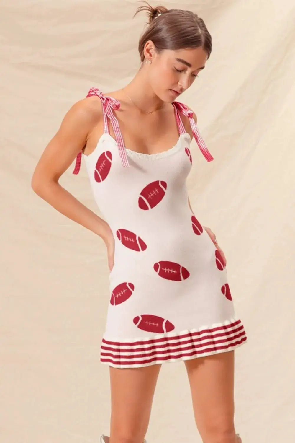SO ME Gameday Football Knitted Mini Dress – AMIClubwear