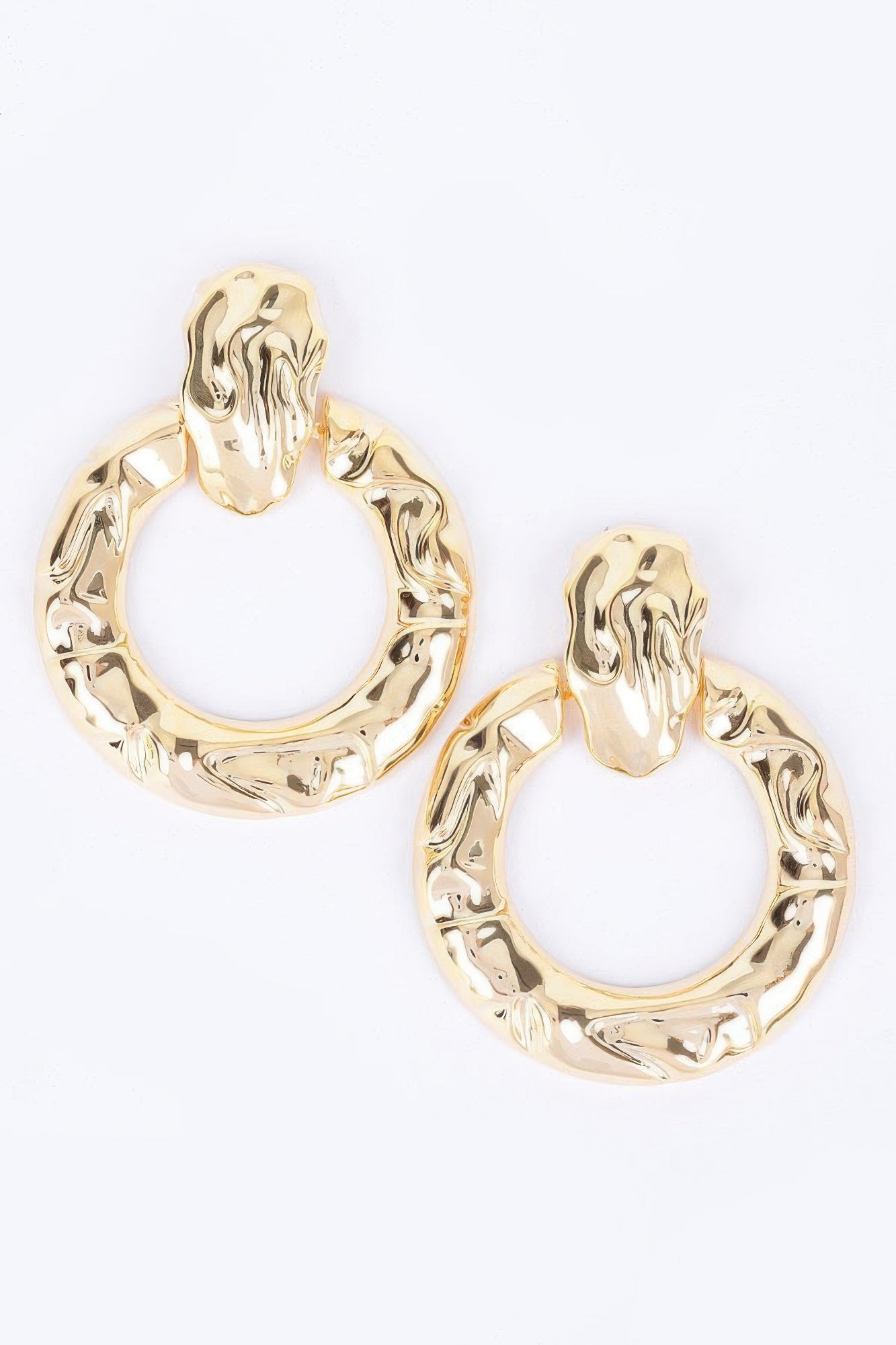 Hammered Metal Earring – AMIClubwear
