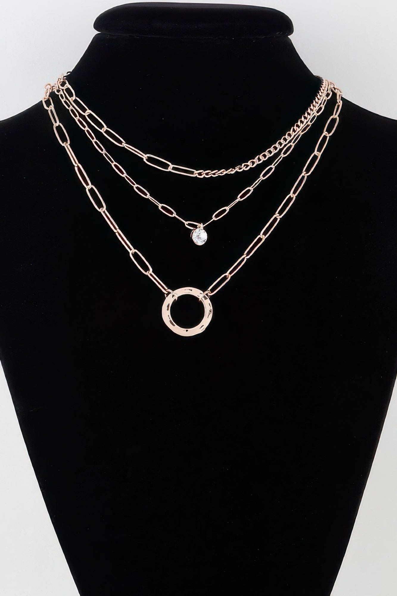 Multilayer Lin Chain Ring Necklace – AMIClubwear