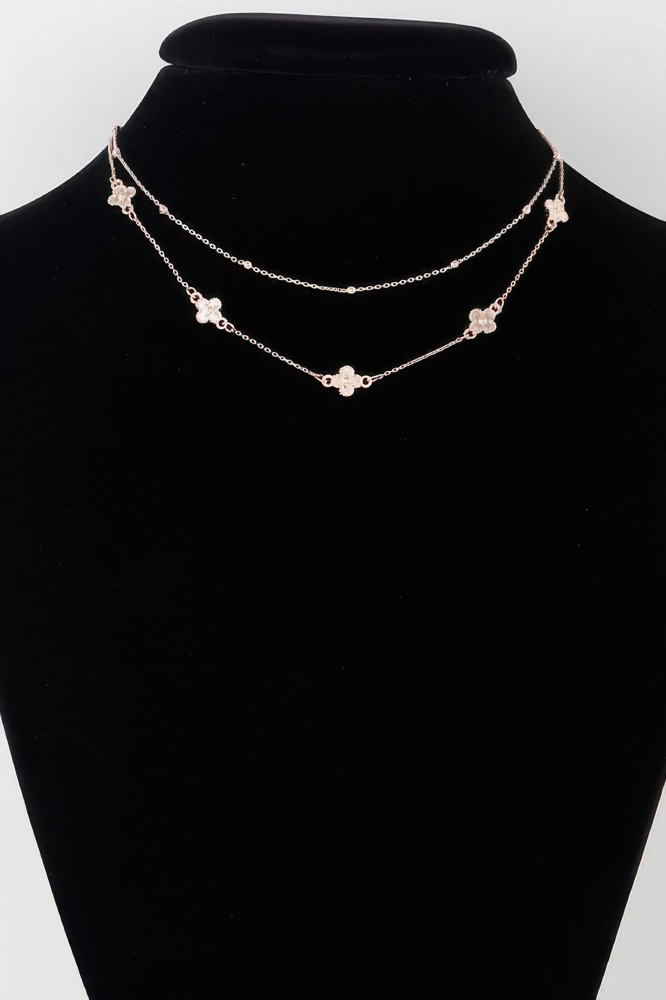 Double Clover Charm Necklace – AMIClubwear