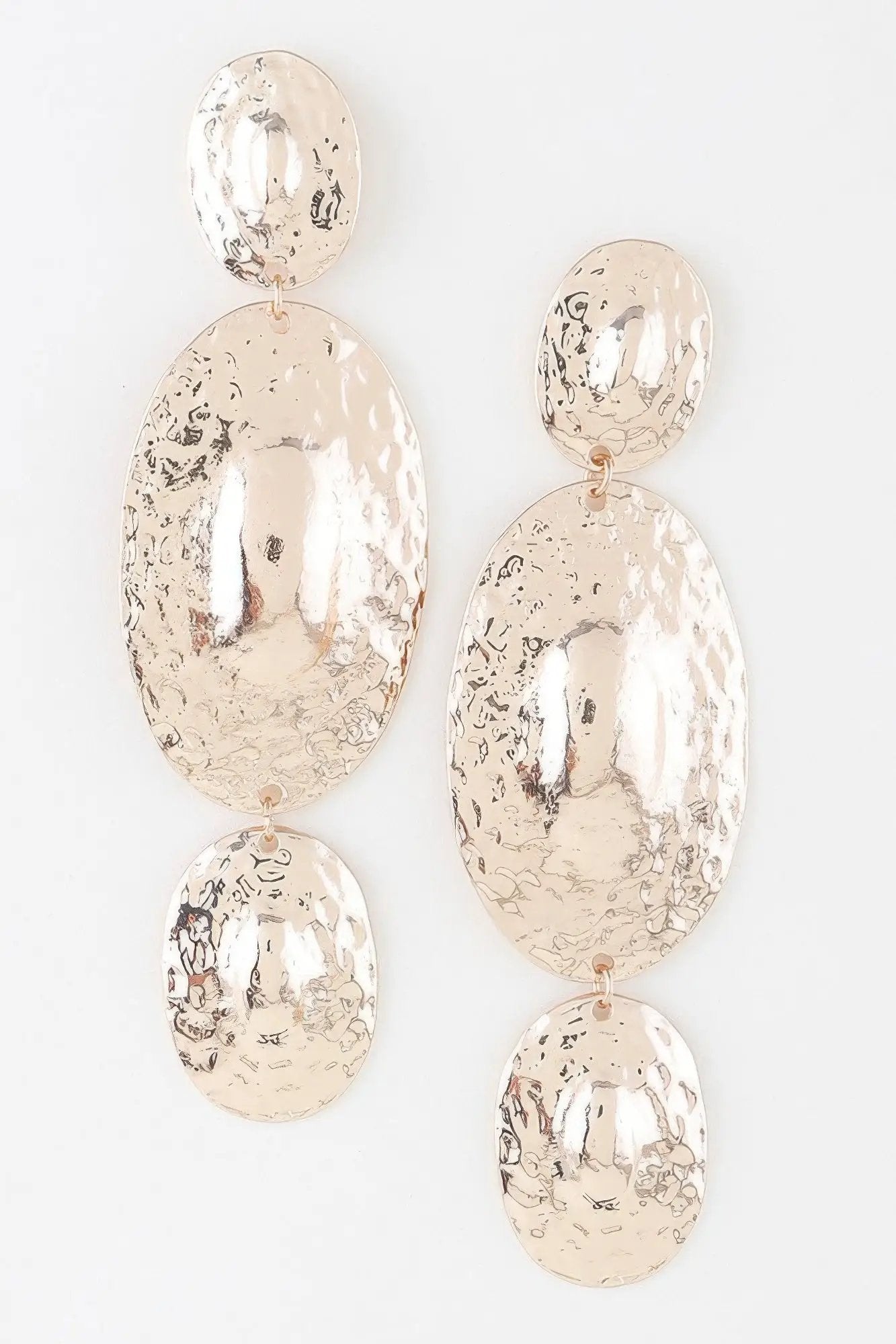 Triple Hammered Disc Earrings – AMIClubwear