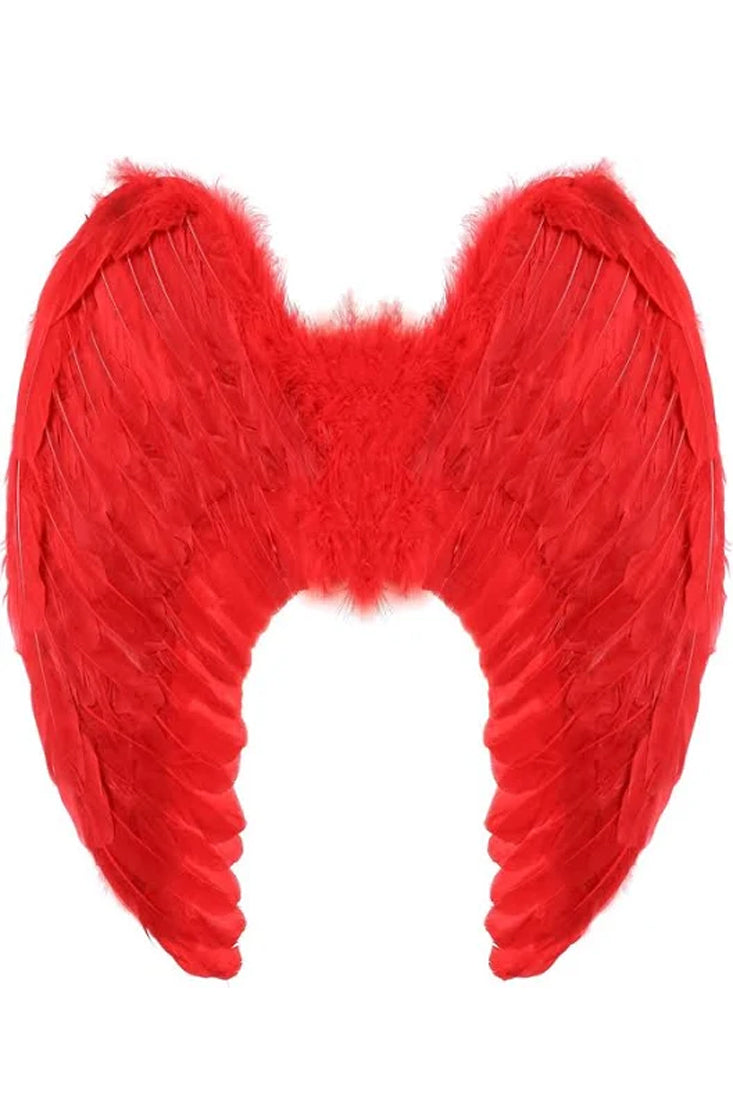 Big Red Feather Wings Costume Accessory – AMIClubwear